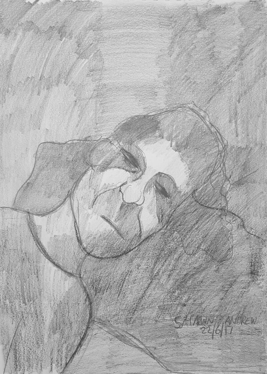 Death — Crayon and graphite stick drawing on paper — 22/6/17 — # ...