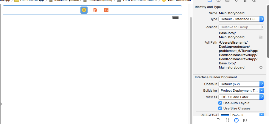 How to Make a TravelApp in xCode. make a new Single View Application in ...