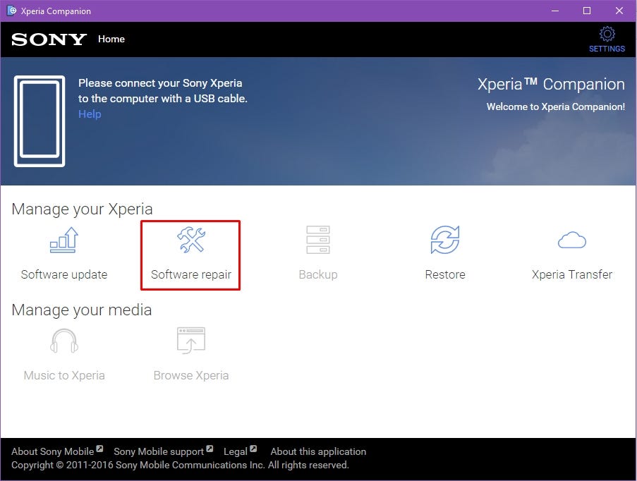 ขั้นตอนซ่อมแซมซอฟต์แวร์ด้วย Xperia Companion | by SnookerMaN | Medium