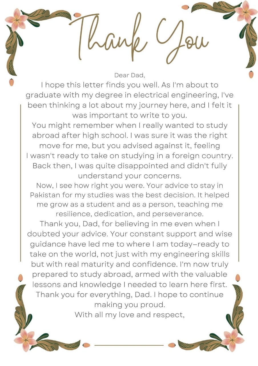 Letter to my Father - Ashar Saeed - Medium