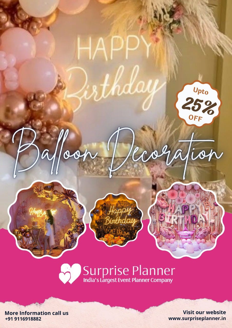 Best Romantic surprise planner in Jaipur for perfect birthday 🎉 ...