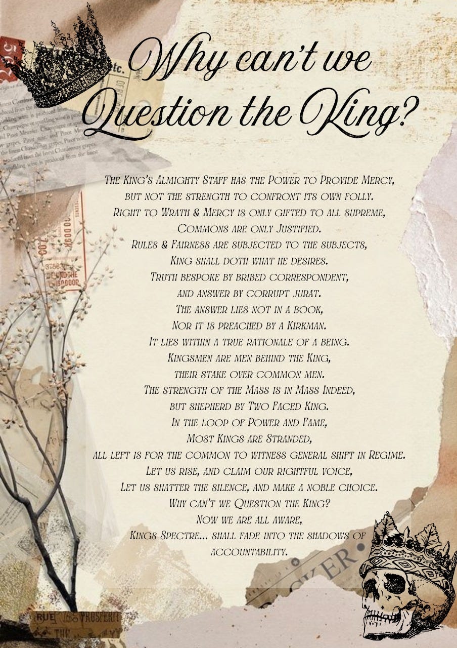 Why can’t we Question the King?. Why can’t we Question the King? | by ...