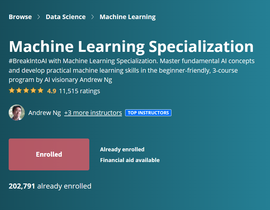 Coursera’s Machine Learning Specialization by Andrew Ng: Is It Worth It? [2023 Review] | by ...