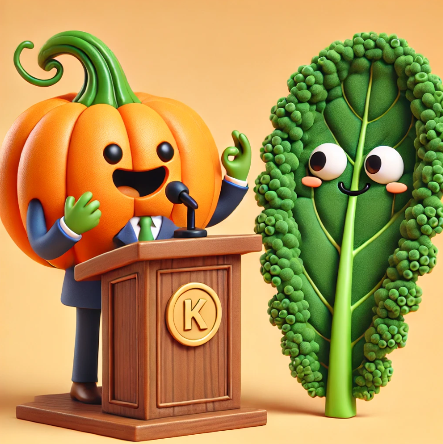Mr. Pumpkin Battles Ms. Kale for The Garden | by Gary L Ellis | Oct ...
