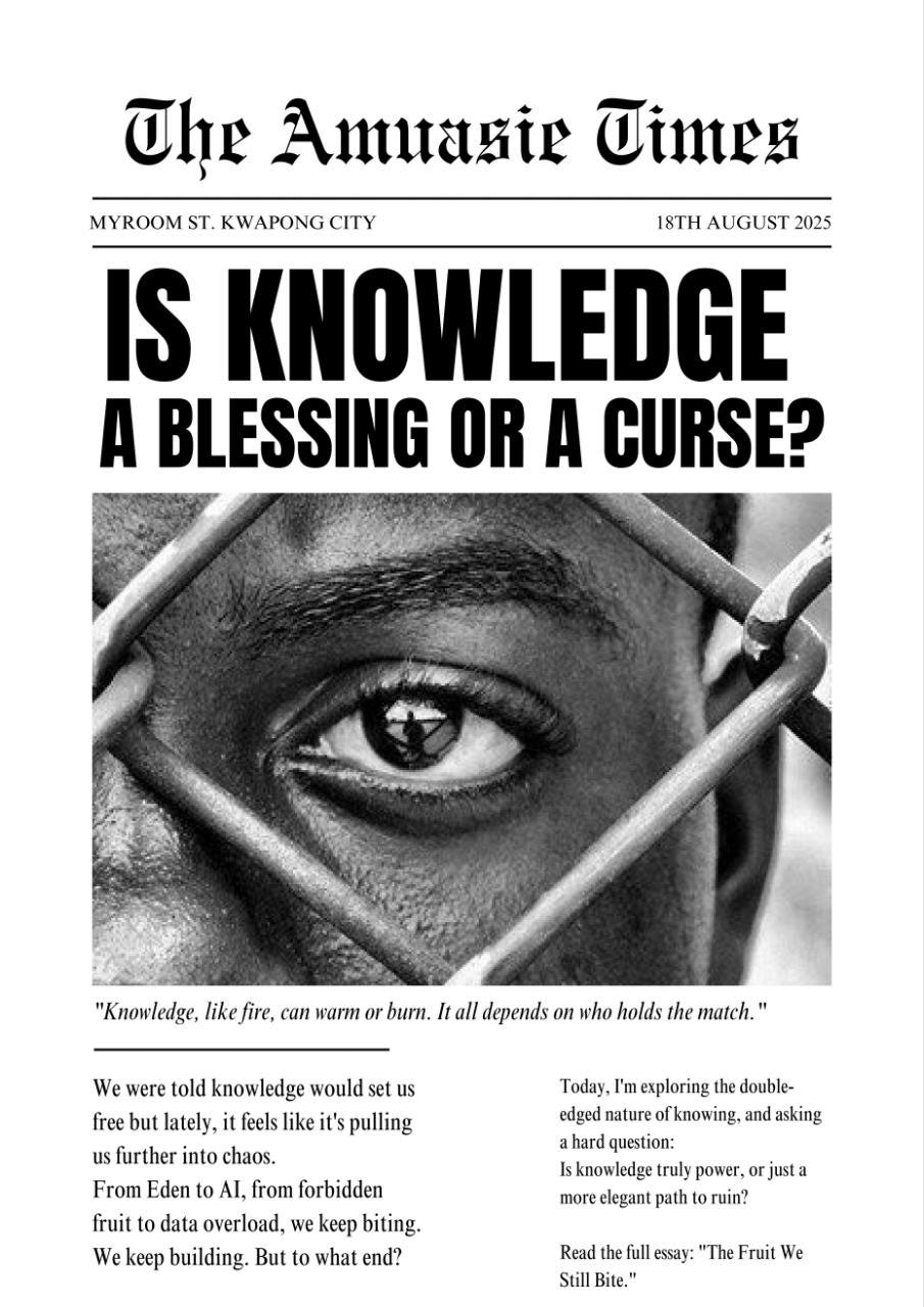 The Fruit We Still Bite: Is Knowledge a Blessing or a Curse? | by ...