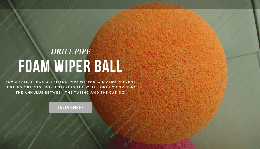 Drill pipe foam wiper ball is specialty designed product of Merit to ...