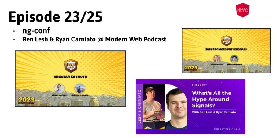 Episode 23/25: ng-conf, Signals with Ryan Carniato and Ben Lesh | by ng-news | ng-news | Medium