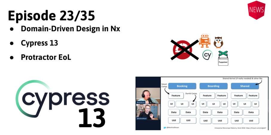 Episode 23/35: DDD with Nx, Cypress 13, Protractor EoL | by ng-news | ng-news | Sep, 2023 | Medium