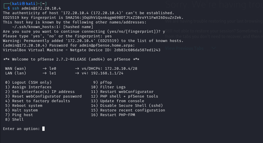 Setting up SSH Access to pfSense Firewall in A Homelab | by Efam Harris | Medium