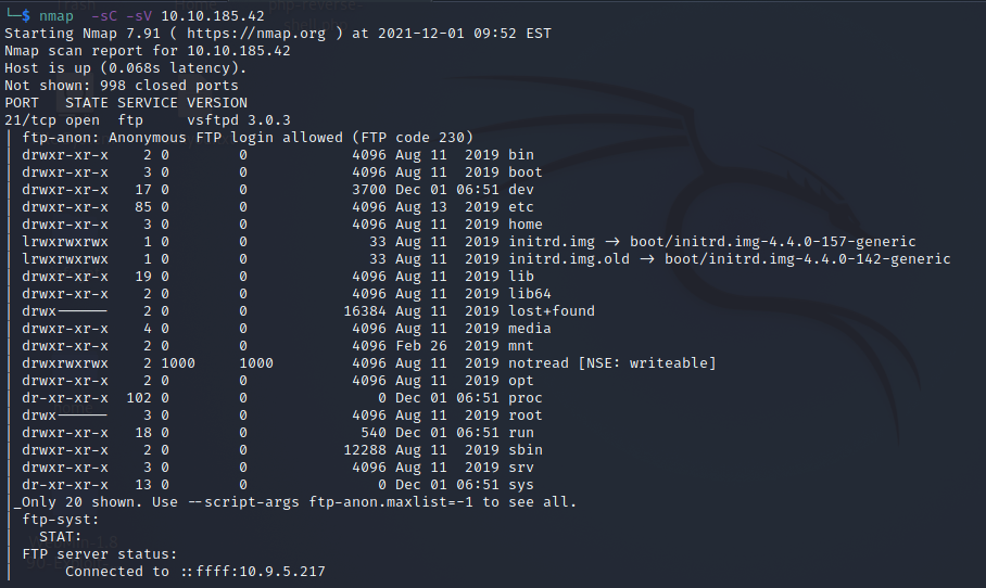 TryHackMe Anonforce Writeup. Firstly we make an nmap scan | by Batuhan Şenoğlu | Medium