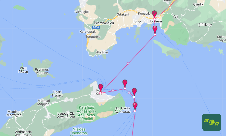 Day 280: Deep and Meaningful. Entry 140. En route to Rhodes via Kos ...