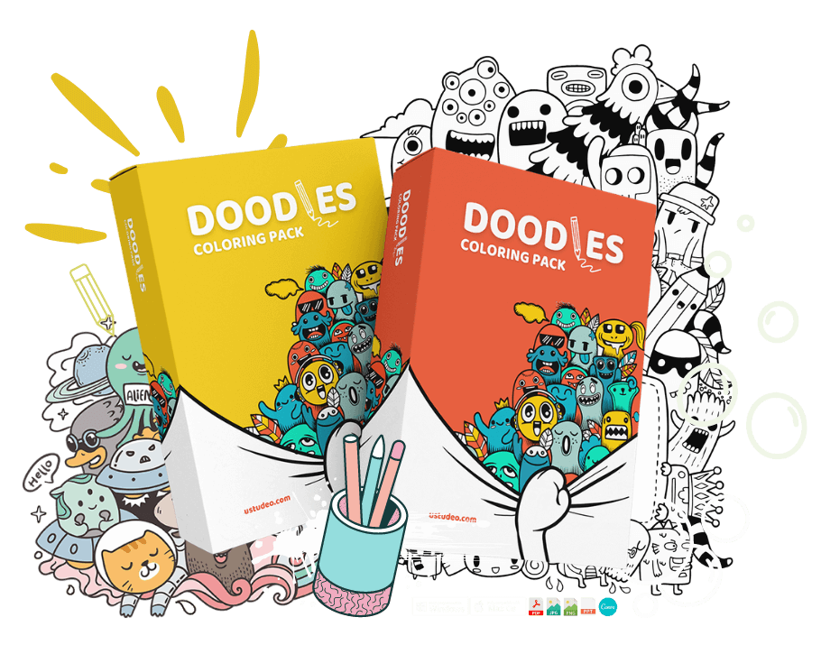 300+ Unique Doodle Coloring Pages | Medium