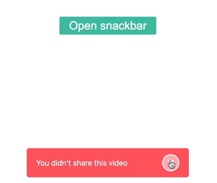 How to create a snackbar wth close button — Tutorial | by Designyff | Medium