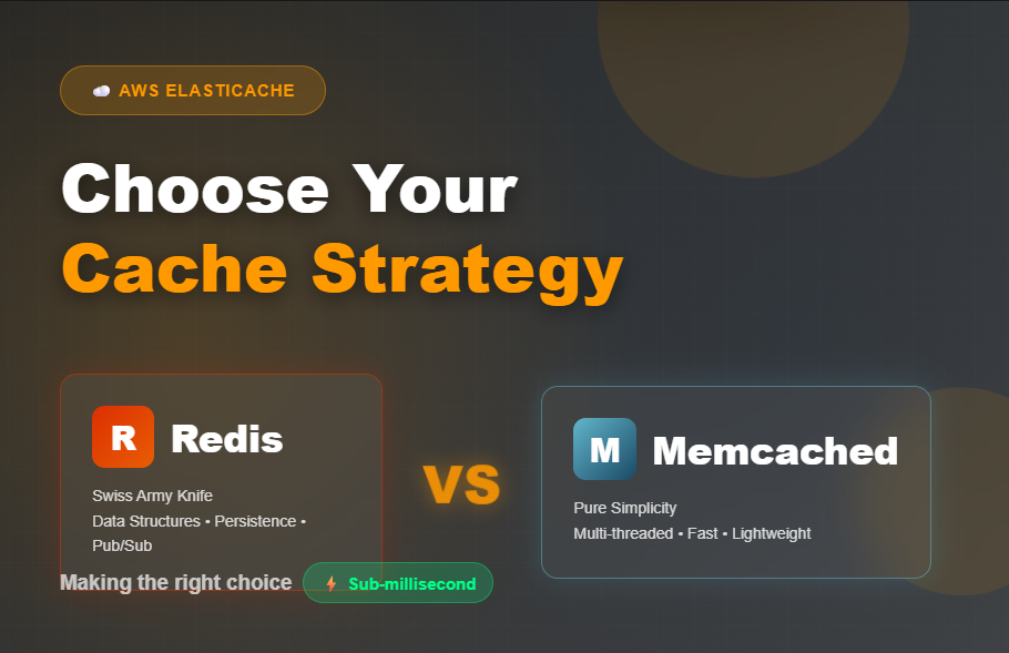AWS ElastiCache Explained: Redis vs Memcached | CodeToDeploy
