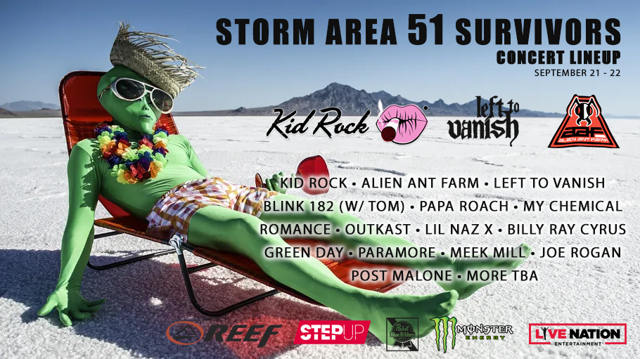 Headliners Confirmed for Area 51 Survivors Benefit | by Joseph B. | Medium