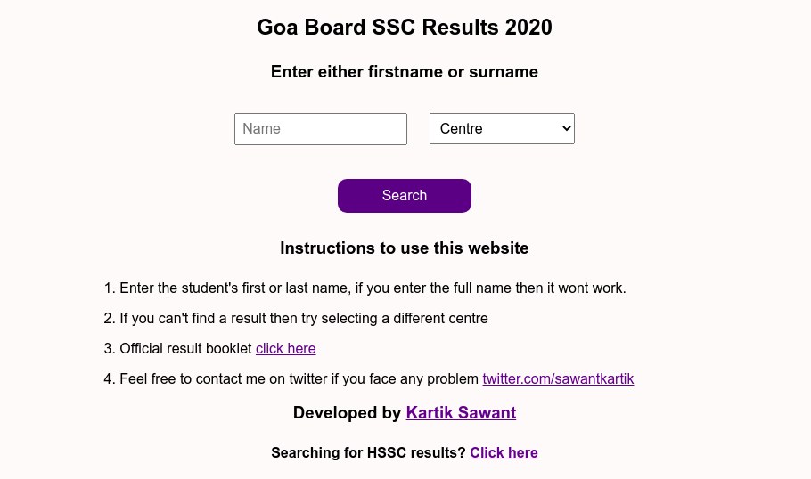 I can get your Goa board exam result from your name. Want to know how ...