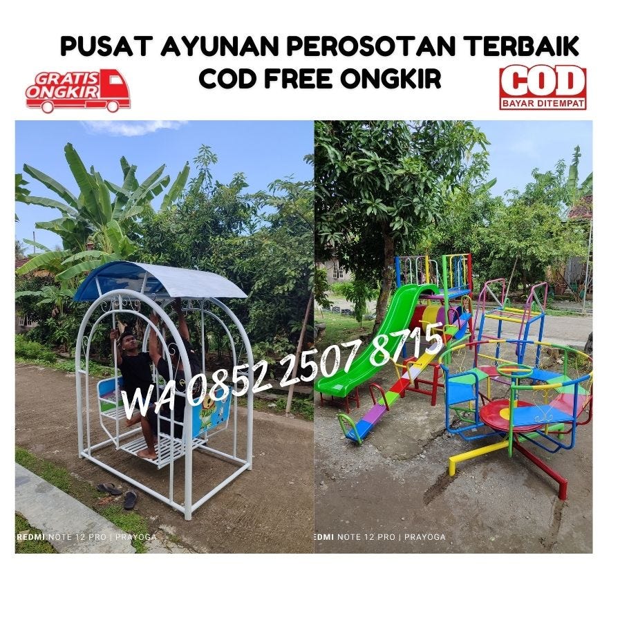 Hub 0852 2507 8715 DIJAMIN AMAN ! ayunan besi bulat besar Dan mainan ...