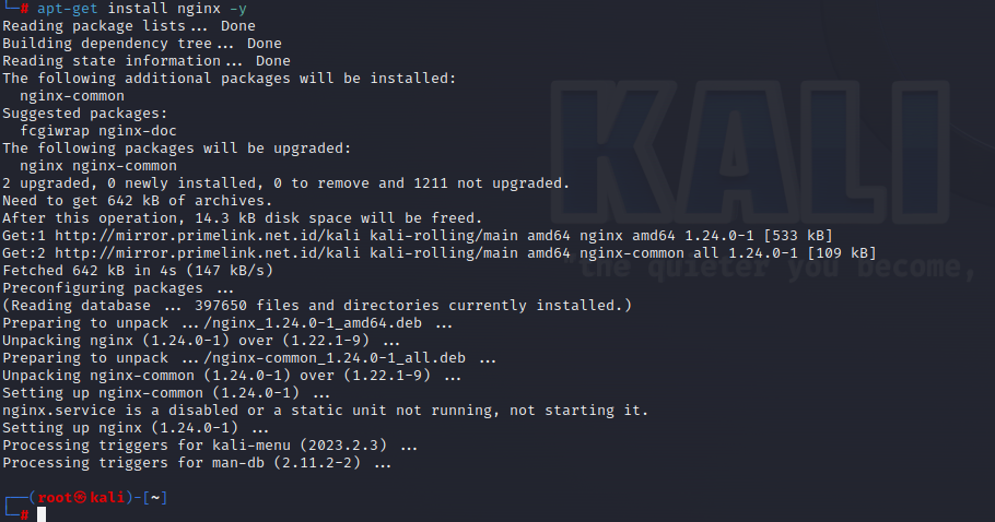 How To Install Nginx on Kali Linux 2023.2 - Haryanto Jayusman - Medium