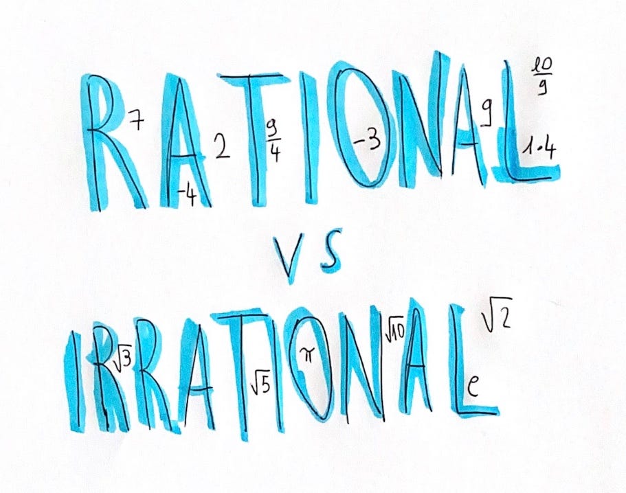 List Of Irrational Numbers