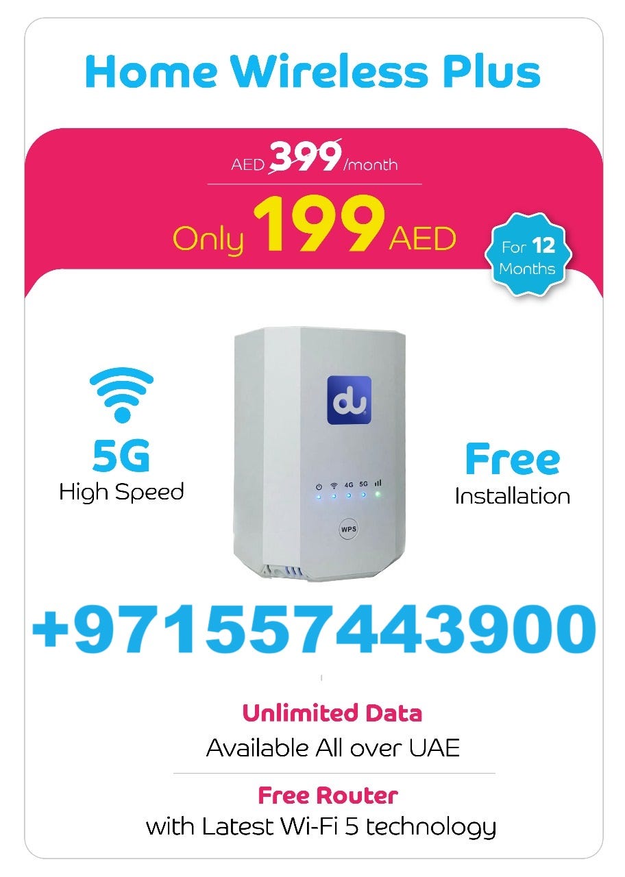 du Home Wireless - du home internet offers - Medium