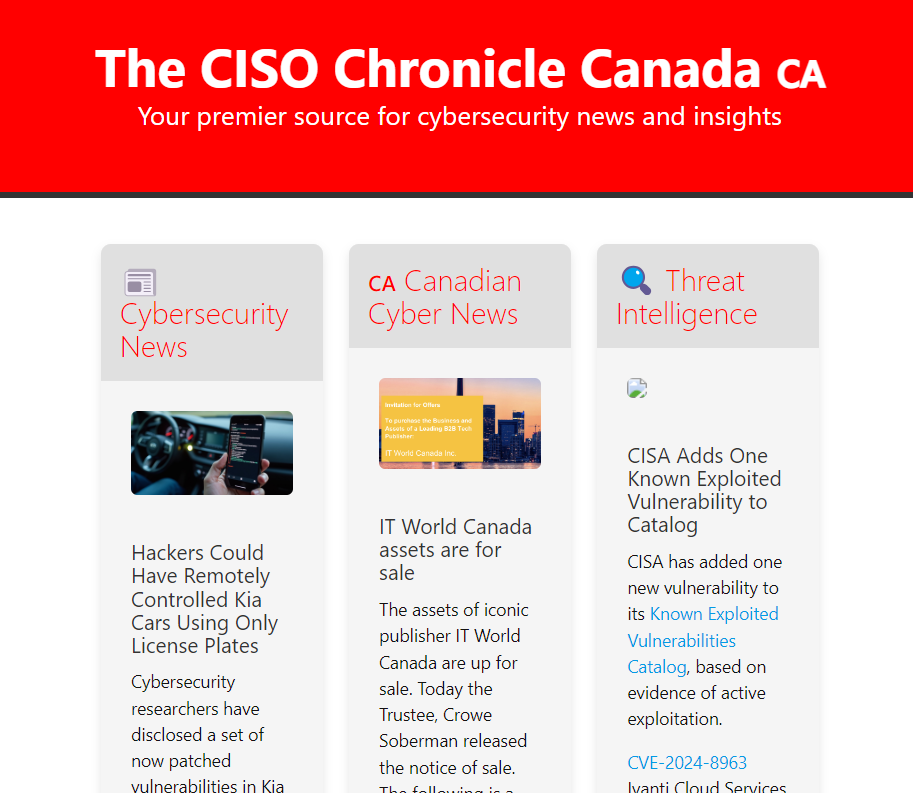 📰 The CISO Chronicle Canada 🇨🇦 | by Aardvark Infinity | Aardvark ...