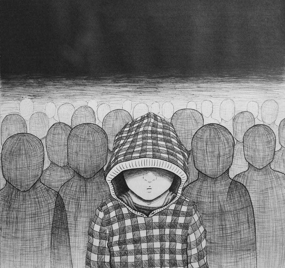 Drawings Of Feeling Alone