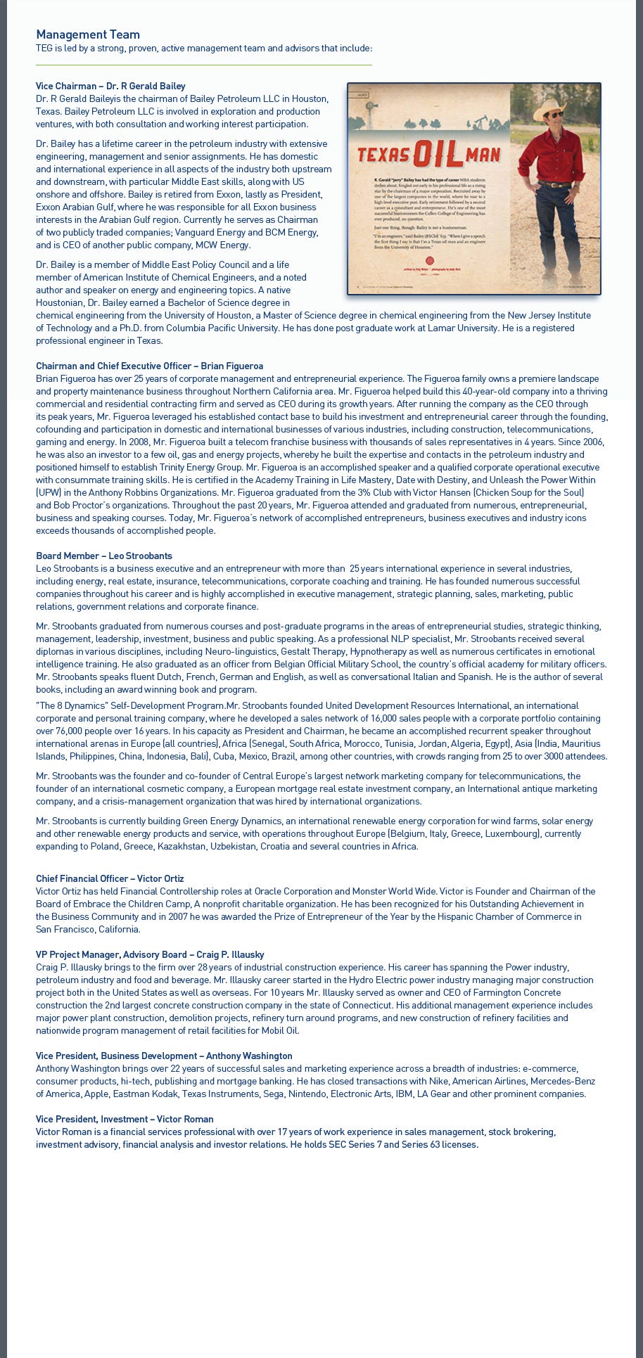Trinity Energy Group: Management Team | by Agnes Hickox | Trinity Energy Group | Medium