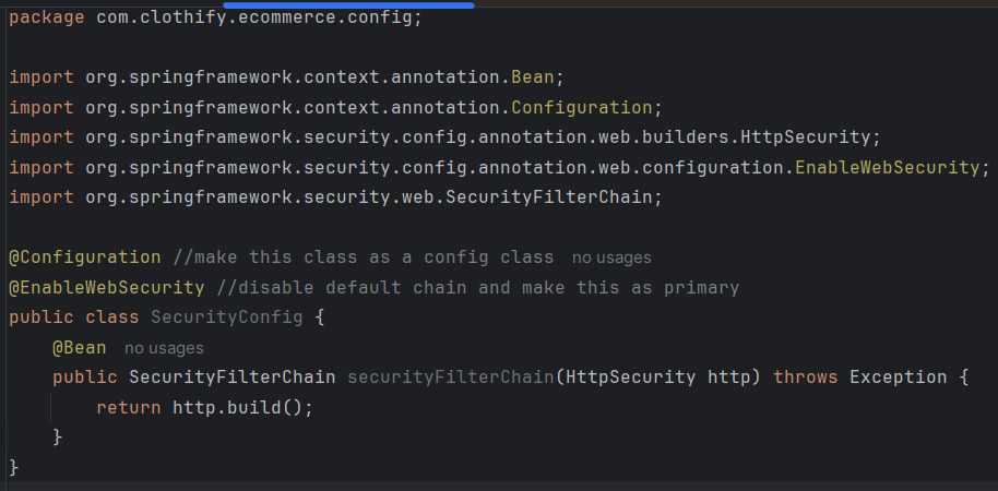 How to disable the default spring security filter chain and define a custom filter chain. (PART ...