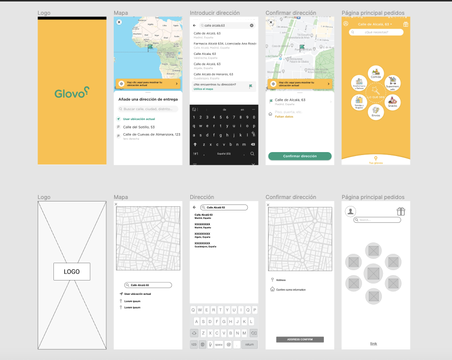 Glovo wireframe - Nieves Pellicer Rahan - Medium