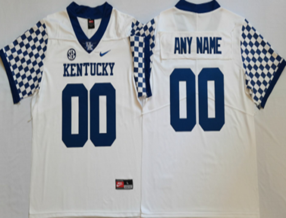 Kentucky Wildcats Custom Jersey Name and Number Football White | by ...