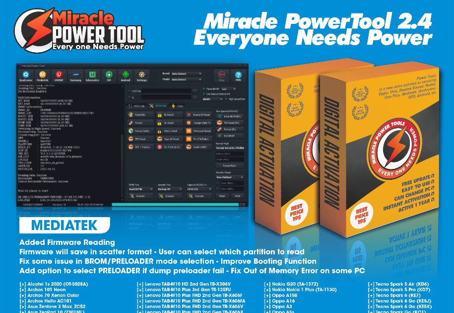 Miracle Power Tool v2.4: Solution for Mobile Phone Unlocking and FRP ...