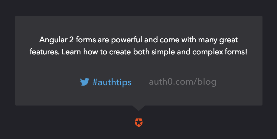 Angular 2 Series — Part 5 Forms And Custom Validation By Auth0 Medium