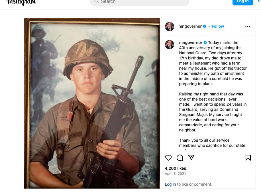 The Cult of Military Service. Tim Walz as Soldier-Teacher | by Joe ...