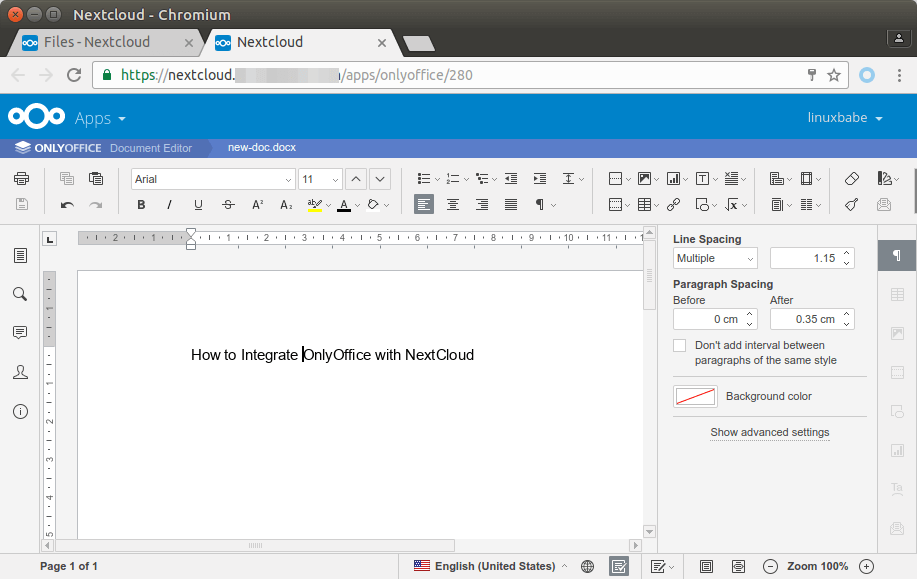 How to Integrate OnlyOffice with NextCloud | by LinuxBabe | Medium