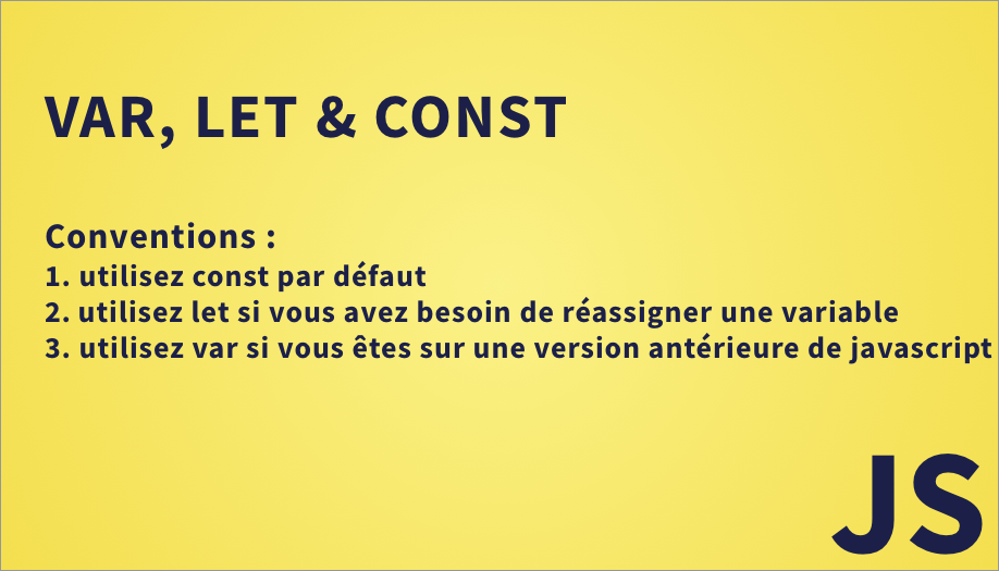 Les variables en JS : var, let & const | by Quentin Malguy | Medium