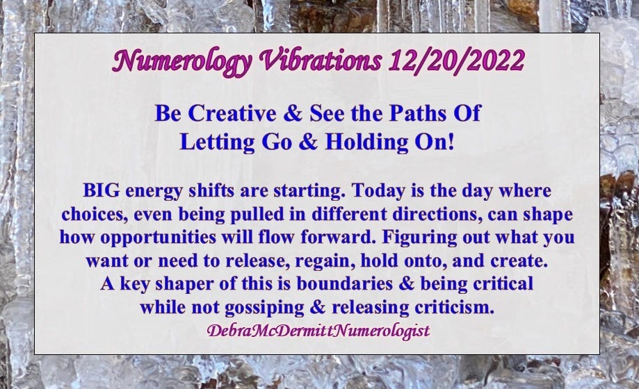 Numerology — Dec. 20th, 2022. Numerology Forecast 12/20/2022 | by Debra ...
