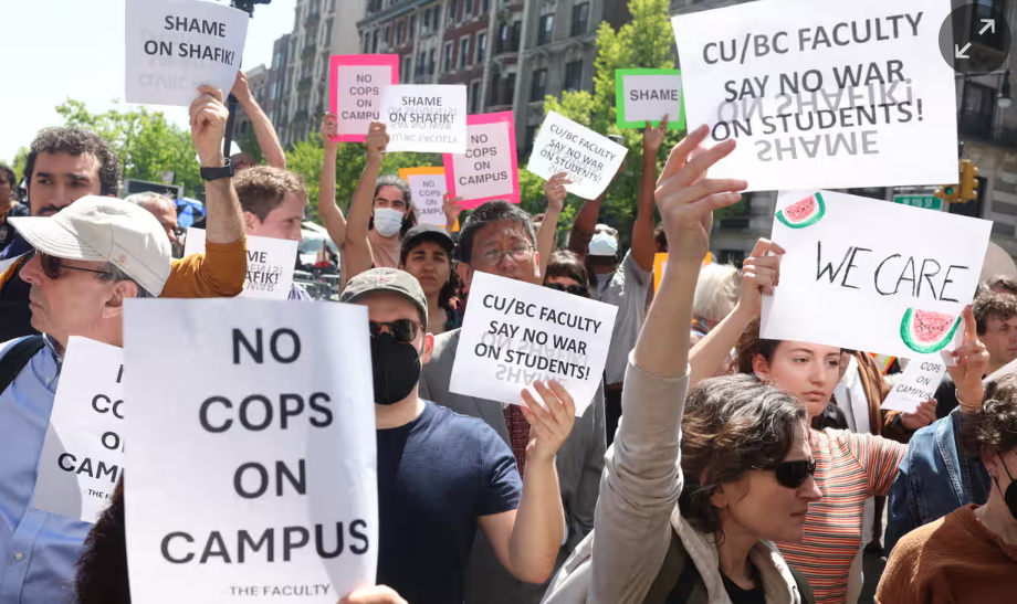 Columbia University faculty ‘horrified’ by mass arrests of student ...