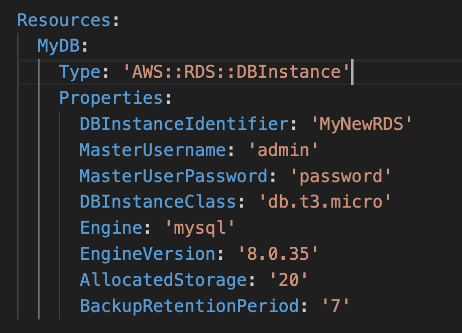 Creating RDS With CloudFormation. Template Metadata | by Volkan | Medium