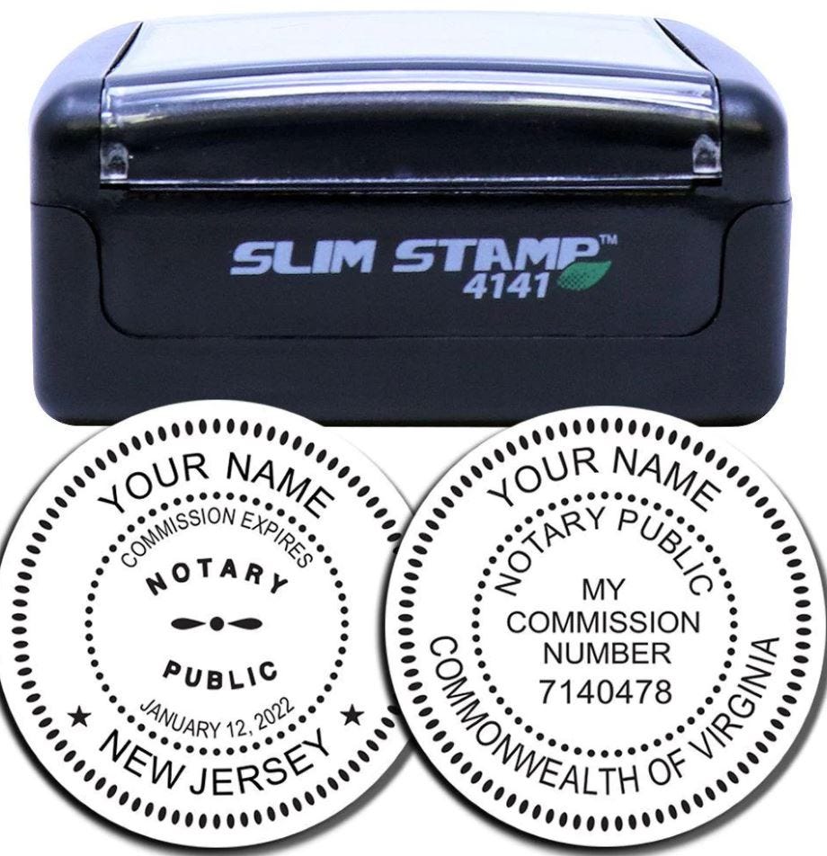Slim Pre-Inked Stamp of Notary Public Seal | by Engineer Seal Stamps ...