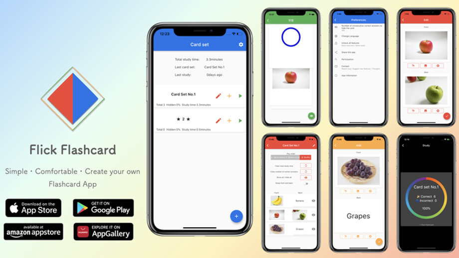 Introducing the Flick Flashcard. Simple, Comfortable, Create your own | by Yuki Shiroma | Medium