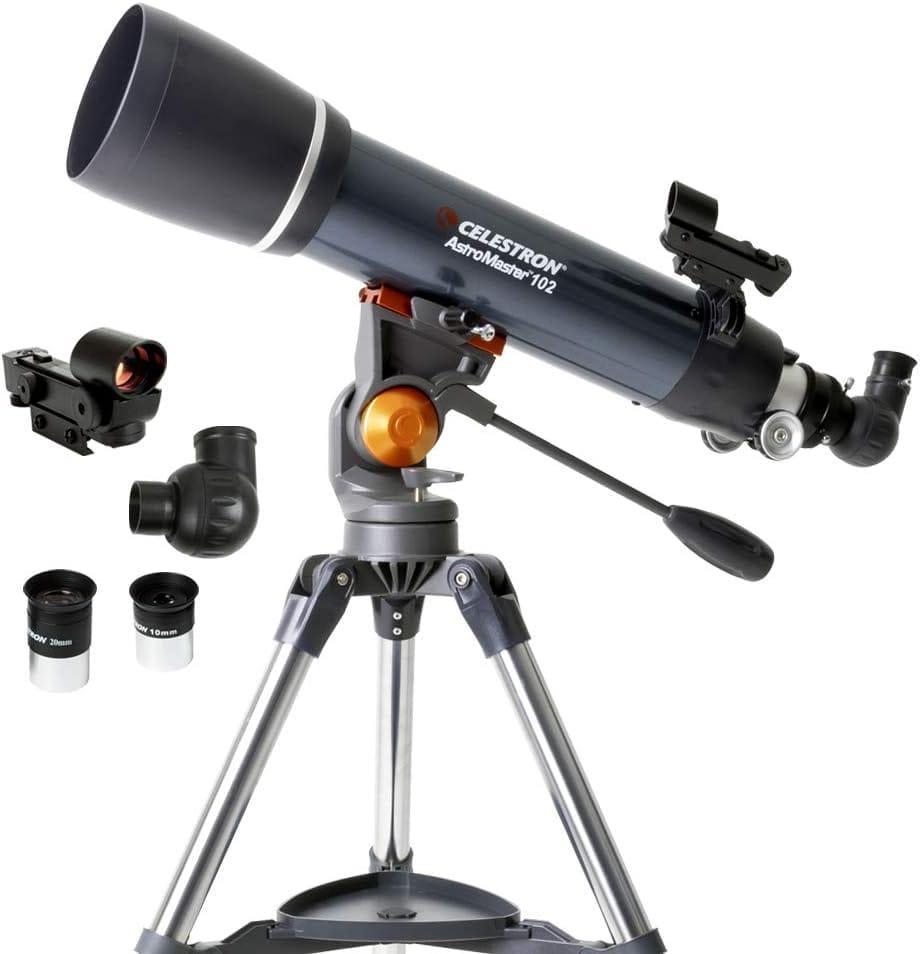 Celestron — AstroMaster 102AZ Refractor Telescope — Fully-Coated Glass ...