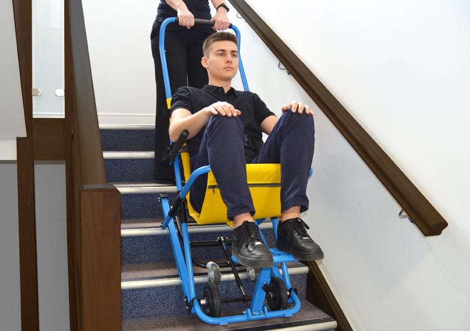 How do disabled people use an evacuation chair? | by Linda Seers | Medium