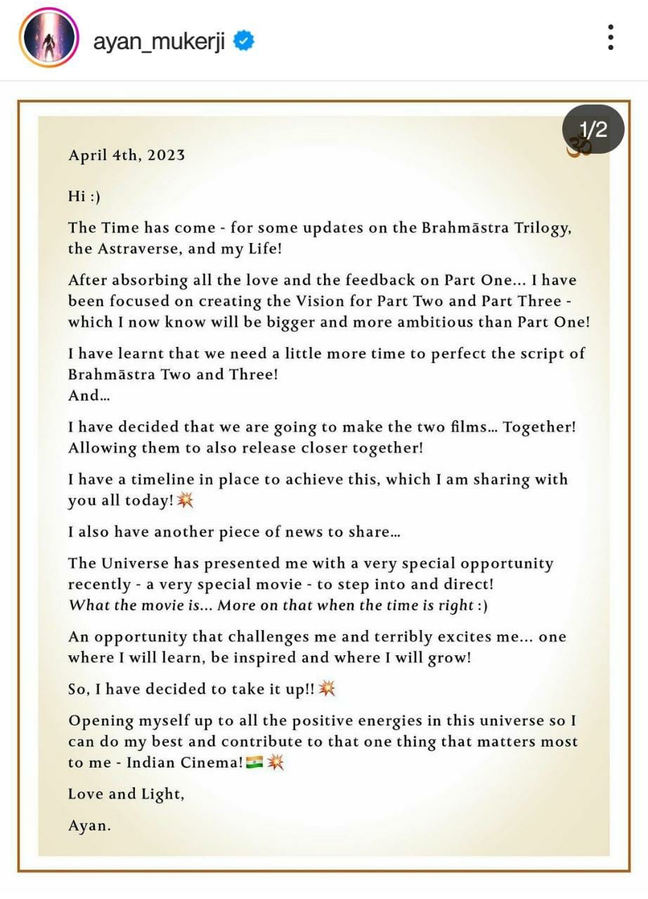 About Ayan’s post on Brahamastra. Today’s dreams need honest expressions… | by A wise man once ...