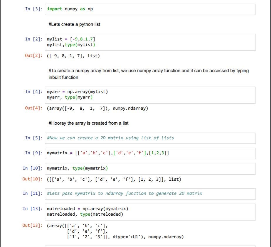 Pyguru: Data Science Essentials — Numpy — Part 1 | by Najaf Naqvi | Medium