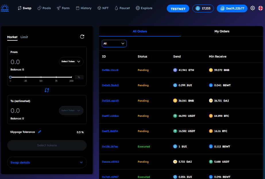 Easy way to swap on BaySwap Bay Swap is a decentralized exchange (DEX) that runs on the Sui ...