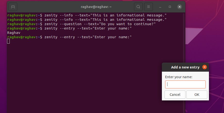 Exploring Zenity: A Guide to Various Options with Output Screenshots | by Kumar Raghav Sharma ...