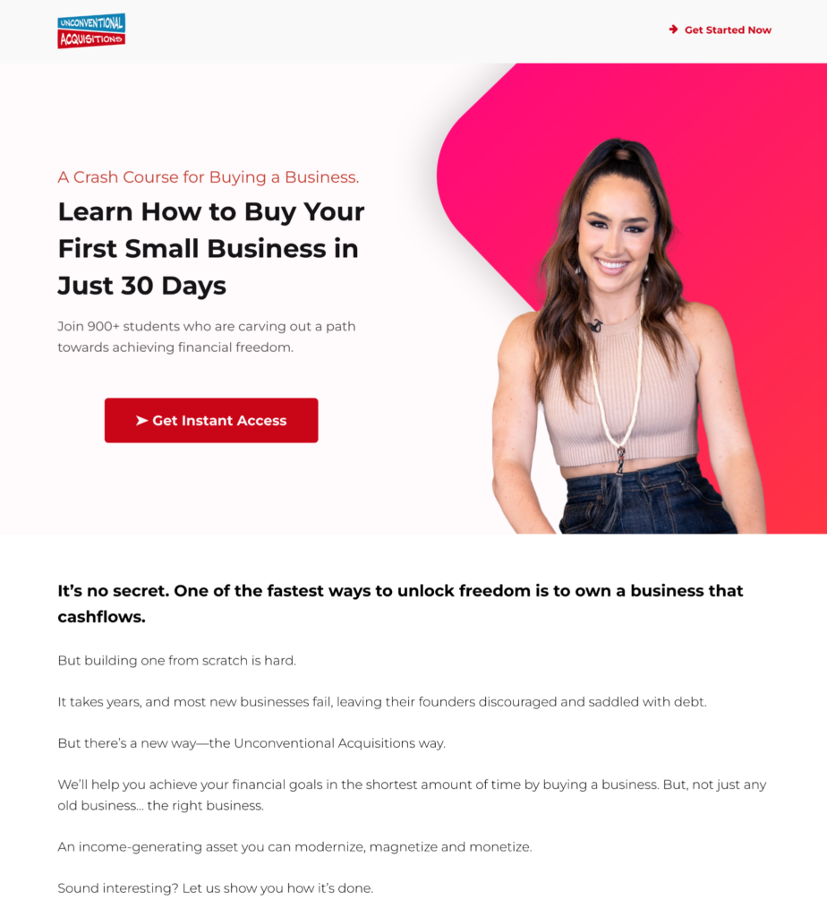 Offer Page Review — Codie Sanchez — Course Registration Page | by ...