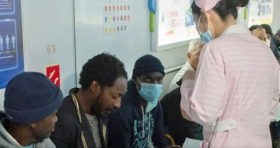 Why is there such a large crowd of South Africans at a floating ...