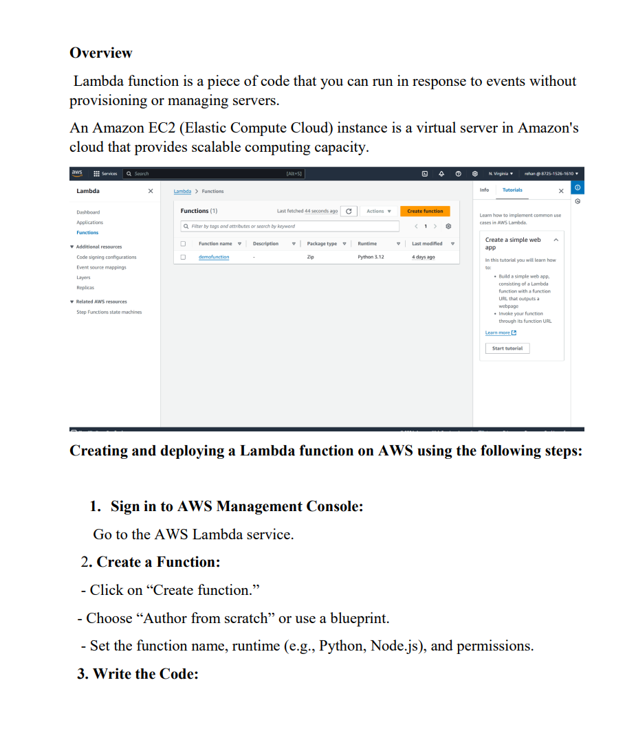 Creating And Deploying A Lambda Function On Aws Rizwanafridi Medium